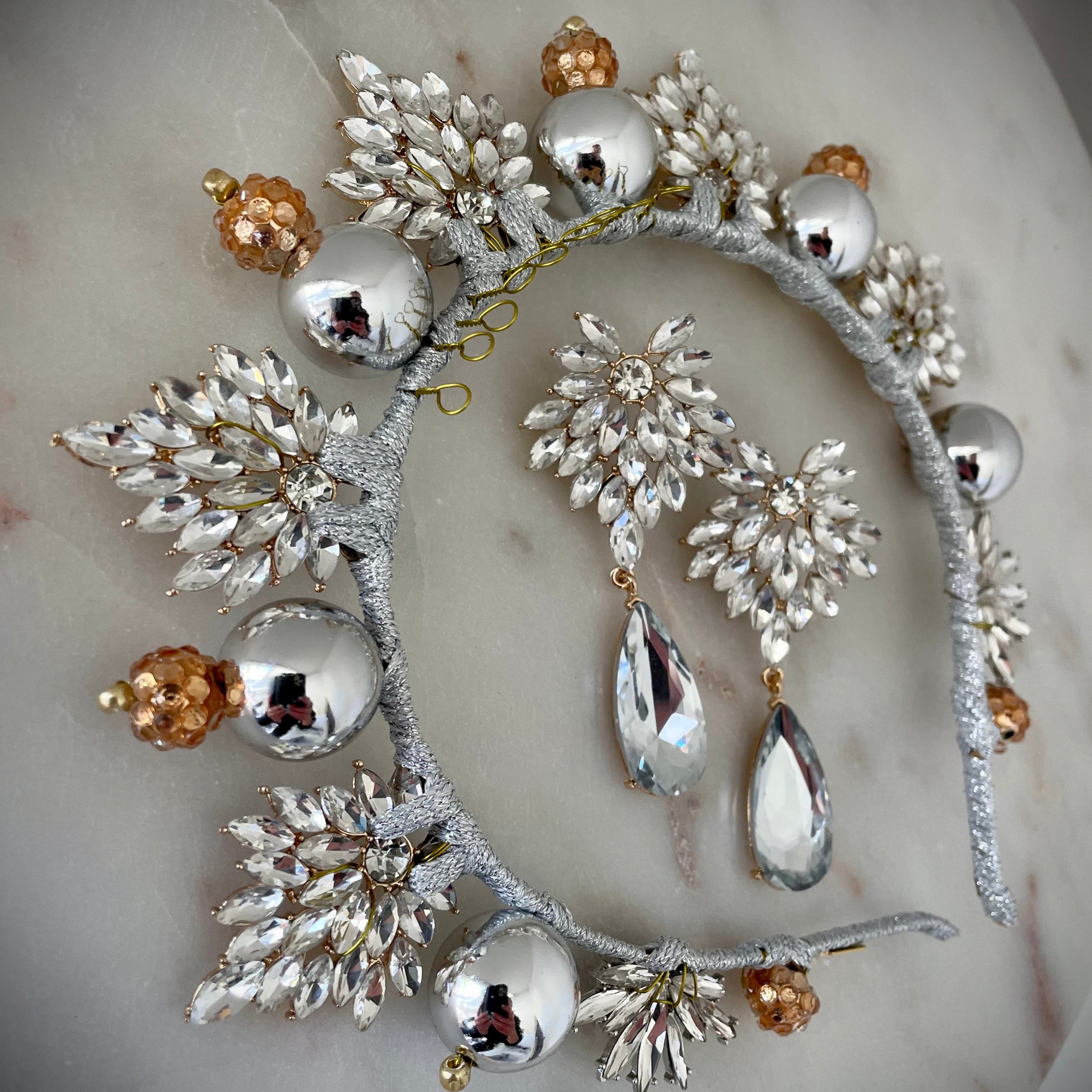 Alice crown silver – Lisa Nash Millinery