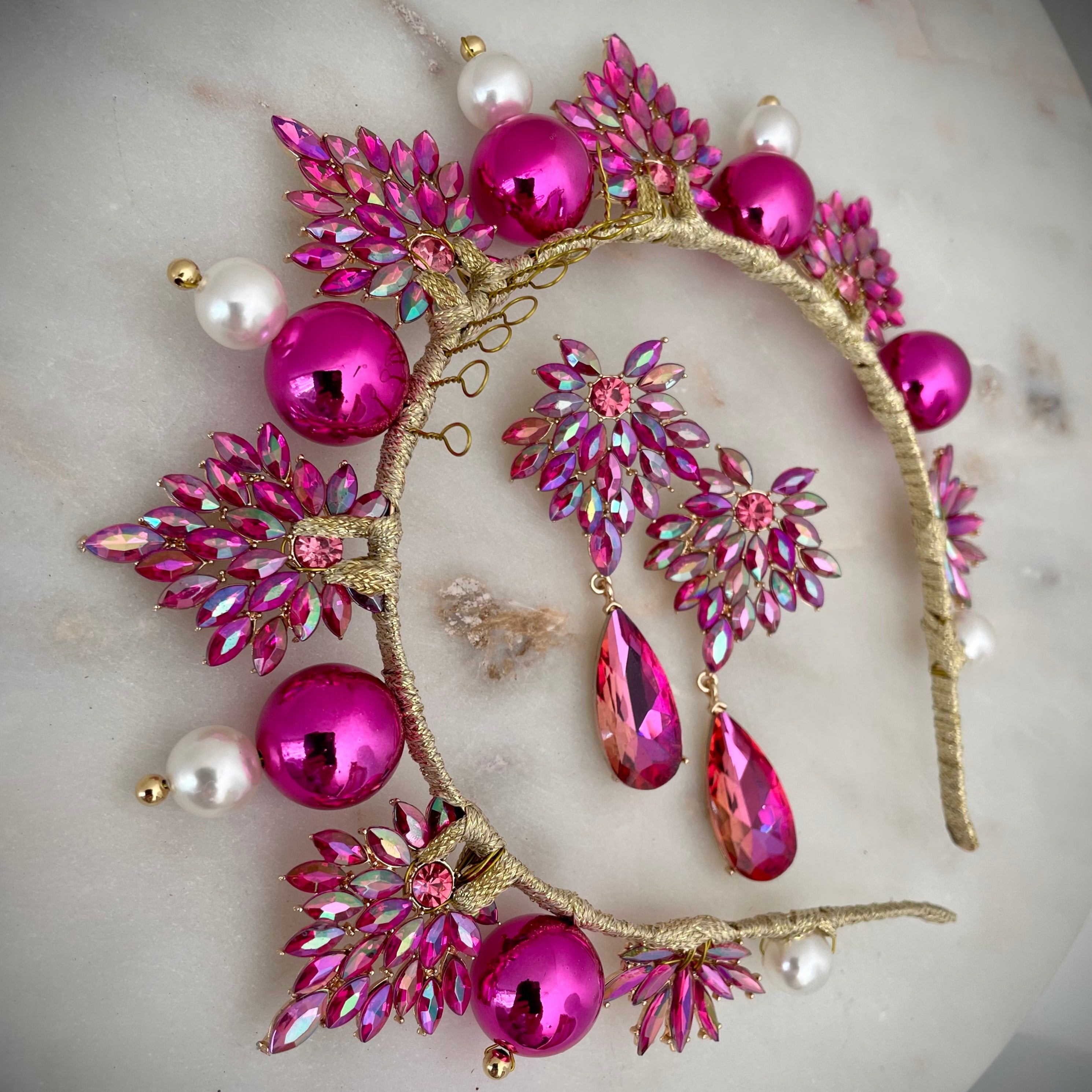 Alice crown pink – Lisa Nash Millinery