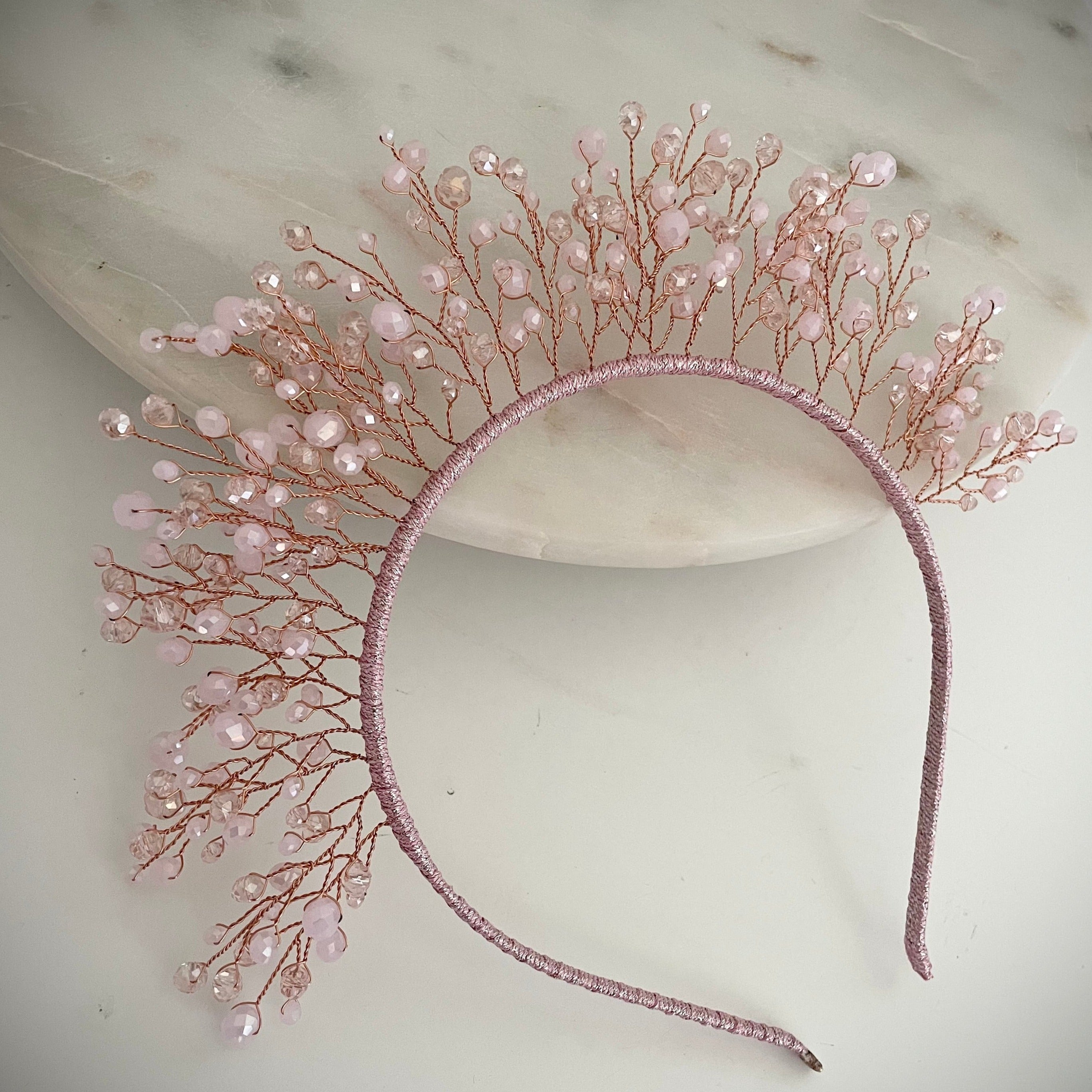 Laiz headband pink – Lisa Nash Millinery